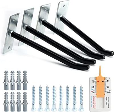 China Single Tier Metal Garden Tool Rack with Garage Wall Tool Hangers and Utility Hooks for sale