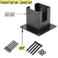 China Easy Installation Wood Fence Post Base Brackets for Handrail Railing and Deck Porch for sale