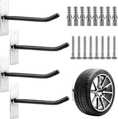 China Space-Saving Heavy Duty Steel Garage Wall Mount Tire Wheel Storage Rack for Warehouse for sale