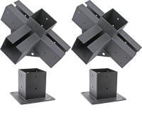 China Stainless Steel Pergola Bracket with High Carbon Steel and 4-Way Right Angle Corner for sale