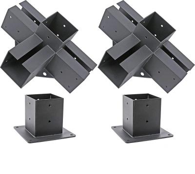 China Stainless Steel Pergola Bracket with High Carbon Steel and 4-Way Right Angle Corner for sale