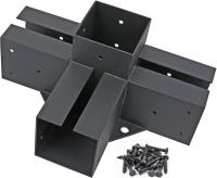 China Stainless Steel Pergola Bracket with High Carbon Steel and 4-Way Right Angle Corner for sale