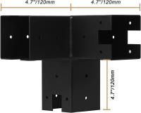 China Surealong 4*4 and 6*6 Electrophoretic Coating Timber Connector Metal Pergola Bracket Fittings Kits for sale