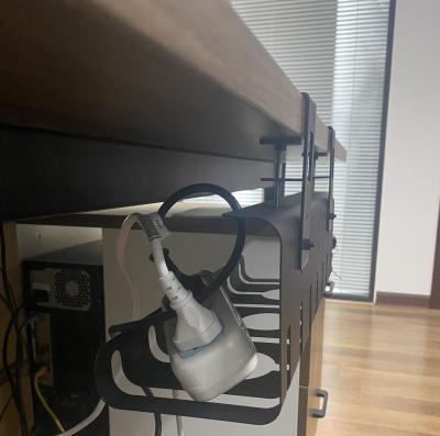 China Multifunctional Black Cable Management Organizer Rack for Office Under Desk 43*10*10 cm for sale