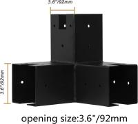 China 3 arm right angle pergola corner bracket for 4x4 wood posts extension modular size pergola brackets for sale