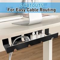 China Powder Coating Under Desk Cable Management Tray No Drill Clamp Mount for Standing Type for sale