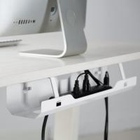 China Powder Coating Under Desk Cable Management Tray No Drill Clamp Mount for Standing Type for sale