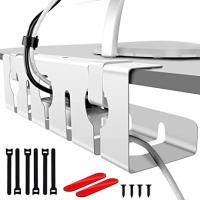 China Powder Coating Under Desk Cable Management Tray No Drill Clamp Mount for Standing Type for sale