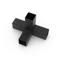 China Q235B 2mm Thickness Outdoor DIY Project 4x4 6x6 Modular Cross Pergola Post Base Kits for sale