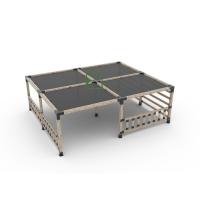China Q235B 2mm Thickness Outdoor DIY Project 4x4 6x6 Modular Cross Pergola Post Base Kits for sale