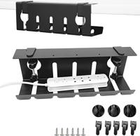China Home/Office Electric Wire Organizer Tray Carbon Steel No Drill No Screws Hanger Clamp for sale