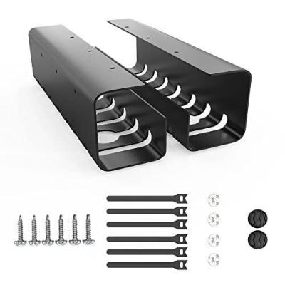 China Organize Cables with No Drill Under Desk Cable Management Tray White/Black Design for sale