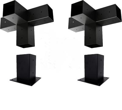 China Powder Coated Steel Brackets Pergola Extender Bracket Kit with Stamping Work Process for sale