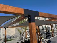 China Powder Coated Steel Brackets Pergola Extender Bracket Kit with Stamping Work Process for sale