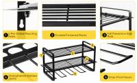 China 2mm Thickness Steel Wall Mounted Heavy Duty Metal Tool Shelf Drill Storage Holder for sale