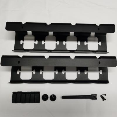 China Single Tier Black Oval 3-Hole Adjustable Wire Storage Rack for Under Table Efficiency for sale