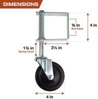 China 8 Inch Heavy Duty Sliding Spring Gate Wheel for Garden and Fence Gates Smooth Rolling for sale