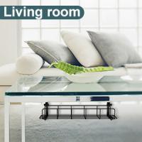China Home Office Desk Mount Cable Management Tray Non-folding Rack Storage Holders Racks for sale