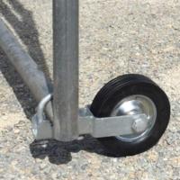 China Rolling Gate Wheels Swivel For Wood Or Metal Gates Customized Zinc Plated for sale