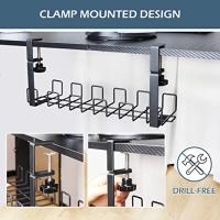 China Non-folding Rack Carbon Steel Cable Tray Basket for Standing Desk in Office and Home for sale