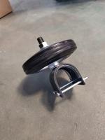 China Metal Heavy Duty Aging Resistance Rubber Gate Caster with Zinc Plated Construction for sale