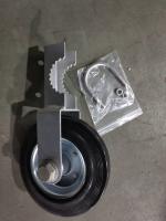 China Metal Heavy Duty Aging Resistance Rubber Gate Caster with Zinc Plated Construction for sale