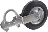 China Hot Galvanized Metal Chain Link Fence Rolling Gate Carrier Wheels for sale
