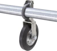 China Hot Galvanized Metal Chain Link Fence Rolling Gate Carrier Wheels for sale