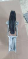 China Double Chain Link Cattle Fence Gate Wheel Metal Tube Swing Gate Caster 6