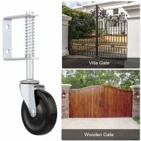 China Standard 4-Inch Spring Loaded Swivel Caster Rubber Gate Support Wheels For Efficiency for sale