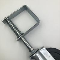 China Standard 4-Inch Spring Loaded Swivel Caster Rubber Gate Support Wheels For Efficiency for sale