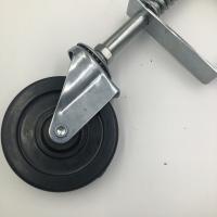 China Standard 4-Inch Spring Loaded Swivel Caster Rubber Gate Support Wheels For Efficiency for sale
