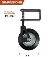 China Galvanized Carbon Steel 4 Inch Hard Rubber Swivel Gate Caster for Industrial Needs for sale