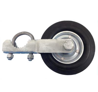 China Sliding Gate Caster Wheel Heavy Duty Rubber Wheel with Universal Mount Plate 220lbs for sale