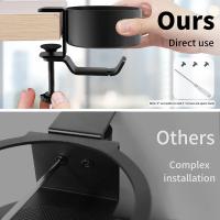 China Organize Your Desk with this 2mm Thick Multi-function Cup Holder and Headphone Hanger for sale