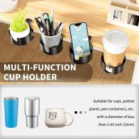 China Anti-Spill Desk Cup Holder Durable Metal for Water Bottles and Pencil Pen Storage for sale
