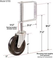 China Heavy Duty Metal Sliding Spring Gate Wheel for Outdoor Garden and Security Fence Gate for sale