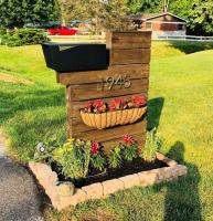 China Garden Modern Design Mailbox Post Mount Black Powder Coated Steel Heavy Duty Curbside Welded Mailbox for sale