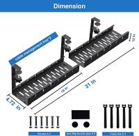 China No Drilling Required Under Desk Cable Management Metal Tray Cord Organizer with Clamp for sale