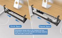 China Sustainable Steel Q235 Cable Cord Management Tray Retractable Under Desk No Drilling for sale