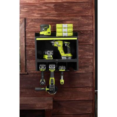 China Garage Wall Mount Floating Shelf Set for Workshop Shed Pegboard Tool Cabinet Drill Storage Rack for sale