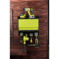 China Garage Wall Mount Floating Shelf Set for Workshop Shed Pegboard Tool Cabinet Drill Storage Rack for sale
