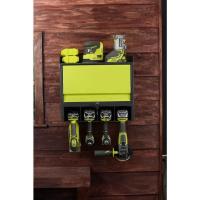 China Wall Mounted Pegboard Power Tool Organizer with 3 Layers Utility Rack and 4 Drill Slots for sale