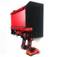 China Pegboard Power Tool Organizer Metal Power Tool Organizer Wall Mount Power Impact Battery Storage Box for sale