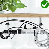 China No Drilling Carbon Steel Cord Management for Single Tier Office Desks Fits Most Sizes for sale