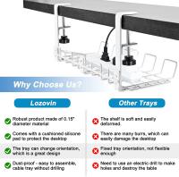 China No Drilling Carbon Steel Cord Management for Single Tier Office Desks Fits Most Sizes for sale