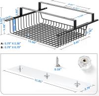 China Plant Fiber Type Under Desk Slideable Drawer for No Drill Cable Management Tray Basket for sale