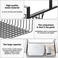 China Plant Fiber Type Under Desk Slideable Drawer for No Drill Cable Management Tray Basket for sale