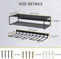 China Standard 3-Layer Wall Mounted Power Tool Organizer 43*19*10cm Tool Storage Holder for sale