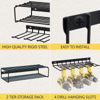 China Standard 3-Layer Wall Mounted Power Tool Organizer 43*19*10cm Tool Storage Holder for sale